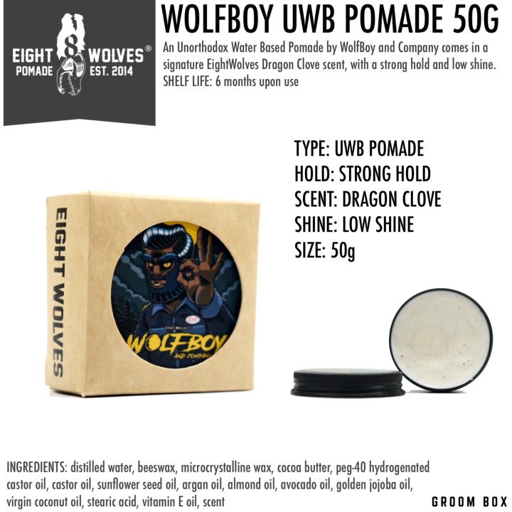 Eight Wolves WolfBoy and Co. Unorthodox Water Based Pomade 50g | Lazada PH