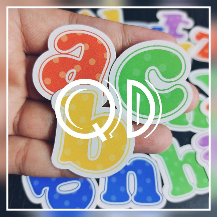stiker kertas huruf a-z huruf kecil sticker glossy murah stiker huruf ...