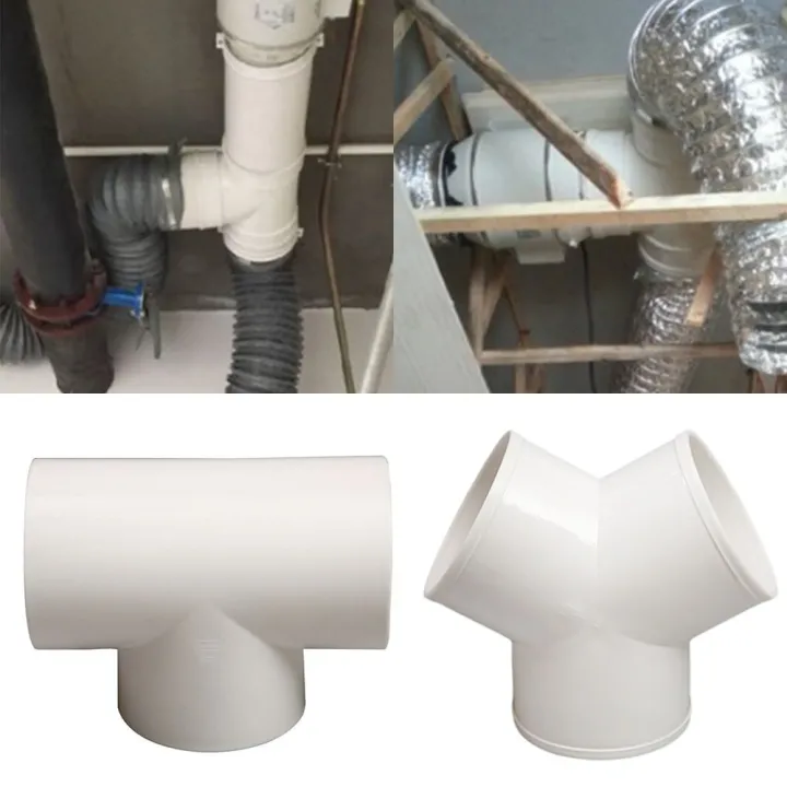 100/150/200mm Ducting T/Y Duct Connector Quick Ventilation Tube Joint ...