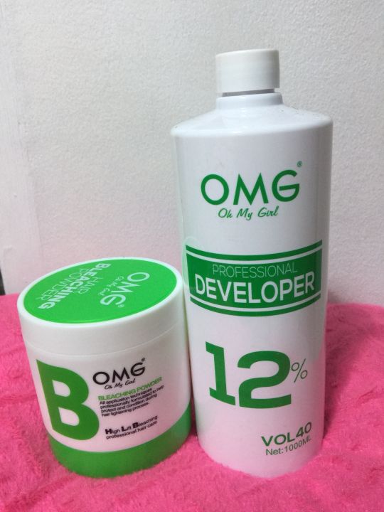 OMG bleaching powder 500g and 12% Oxidizer 1000 ml | Lazada PH