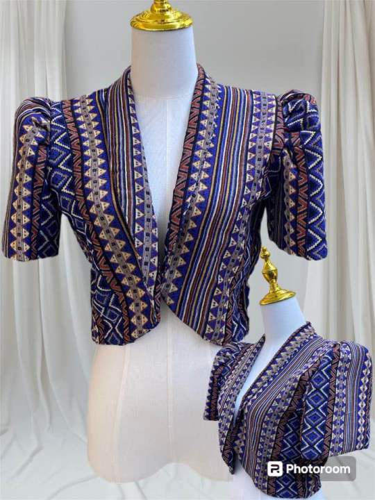 FILIPINIANA ETHNIC BOLERO/ CONTINUOUS COLLAR/ MESTIZA SLEEVES | Lazada PH