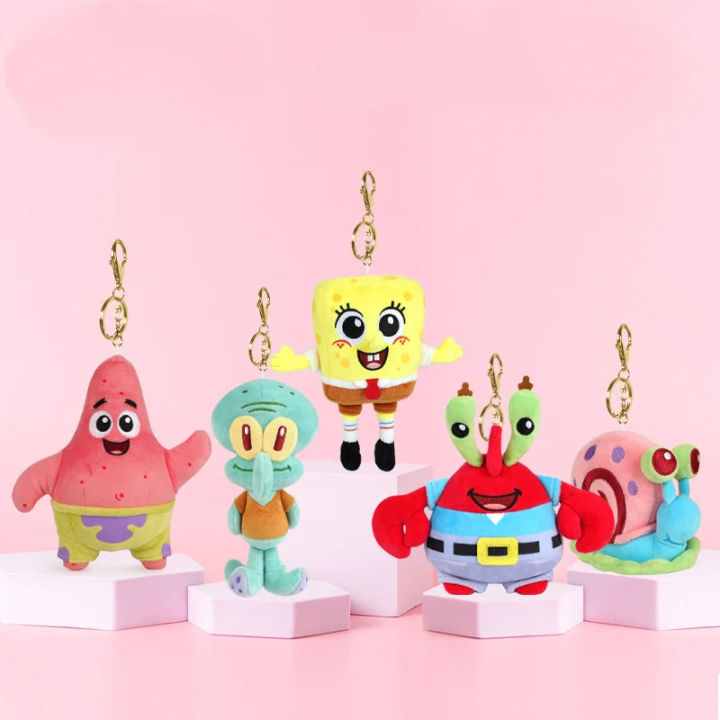 Kawaii Cartoon Spongebob Patrick Star Plush Toy Keychain Stitch ...