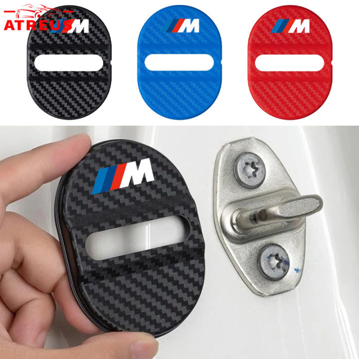 4Pcs GAC GS3 Emzoom Car Door Lock Protection Cover Carbon Fiber Texture ...