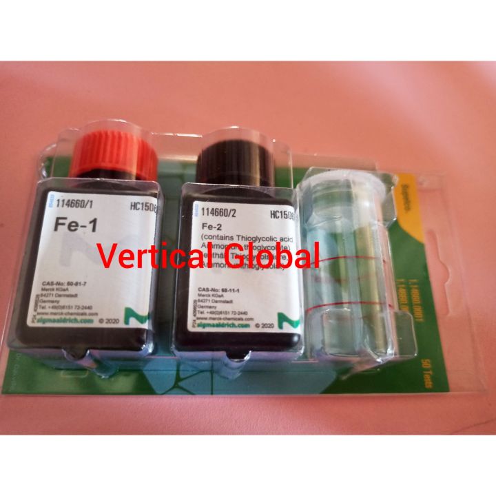 Iron Test Kit Merck M.1.14660.0001 Fe Test Besi Test | Lazada Indonesia