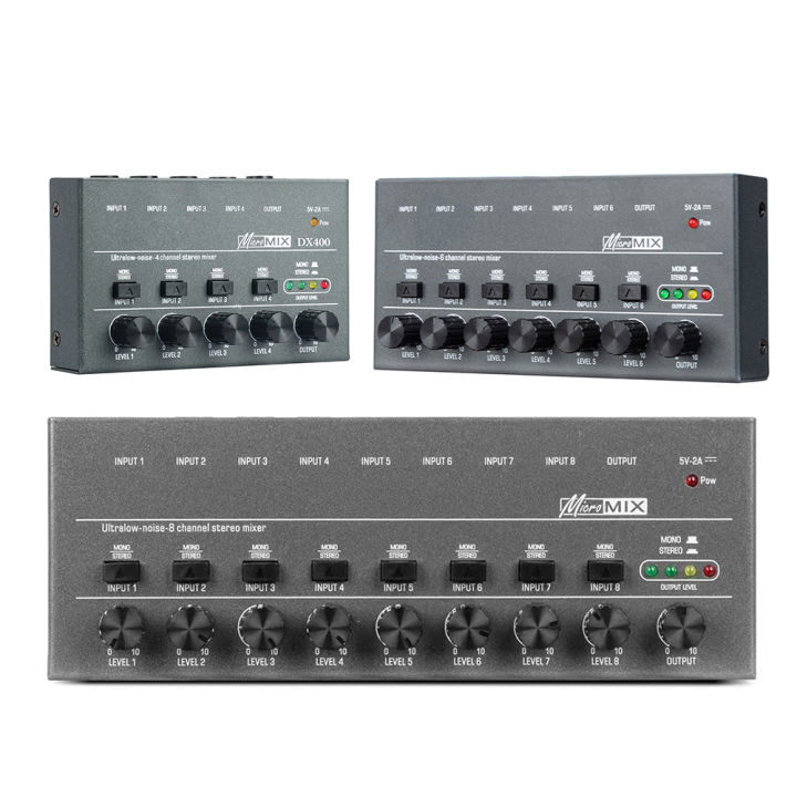 [Momodining]4/6/8 Channels Line Mixer Ultra Low Noise TYPE-C 5V 2A Mini ...