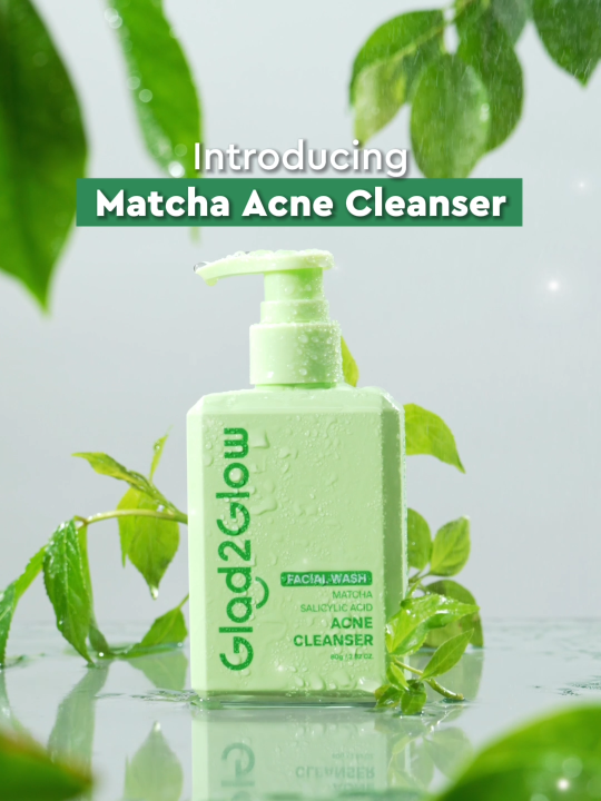 [Baru August 30] Glad2Glow Matcha Salicylic Acid Acne Cleanser 80ml ...