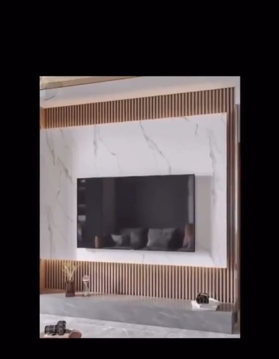 Fluted Wood Wallpaper Wall Panel Ecological Wood Grille Panels TV ...