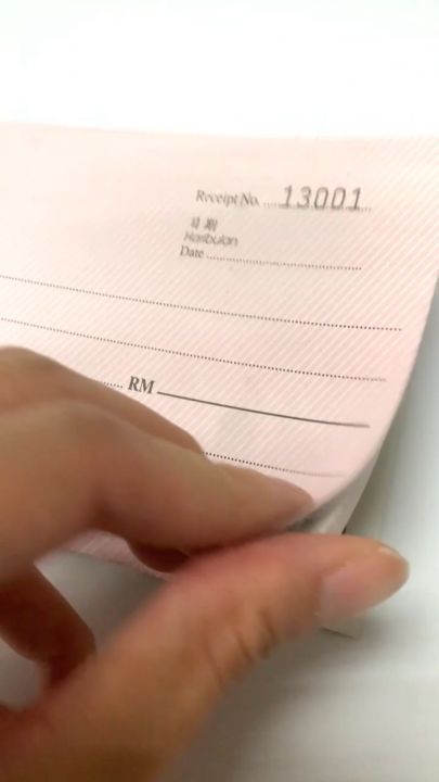Official Receipt Book with Numbering, Buku Resit Rasmi | NCR & Non-NCR ...