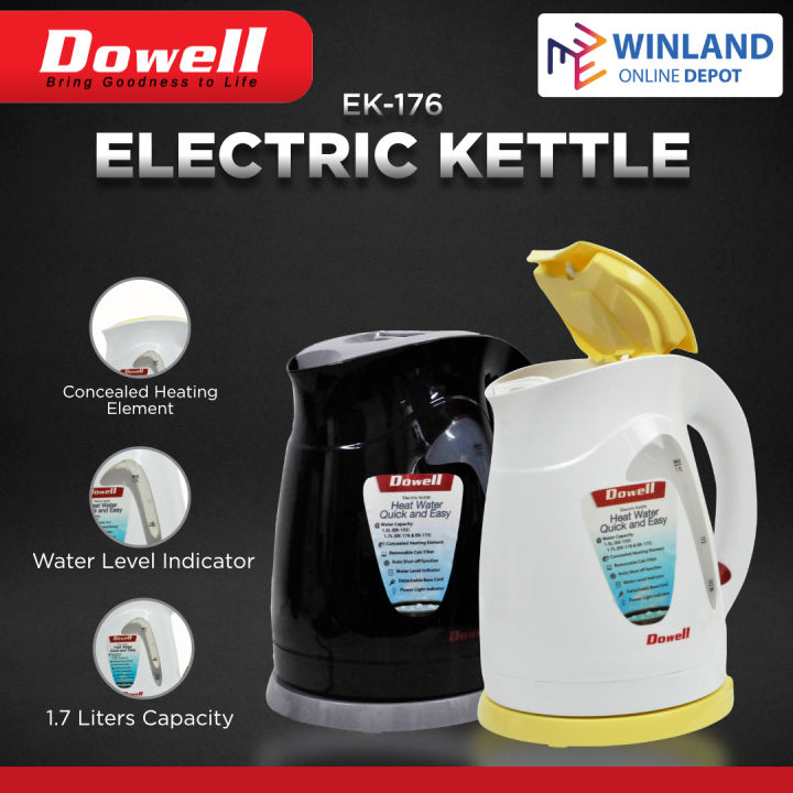 DOWELL by Winland 1.7 Liter Electric Kettle | Water Heater EK-176 EK ...
