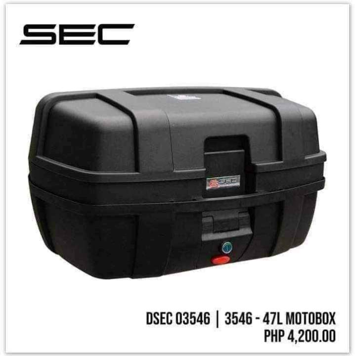 SEC 32L,42L & 45L PLASTIC TOP BOX with Backrest and Baseplate | Lazada PH