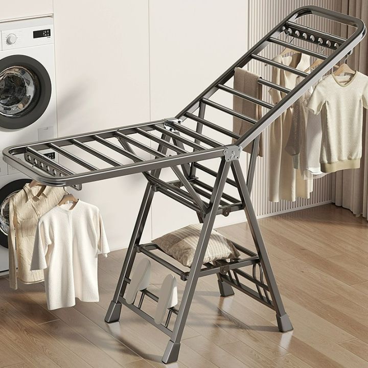 Stainless Steel Folding Wing Type Drying Rack Home Retractable Clothes ...