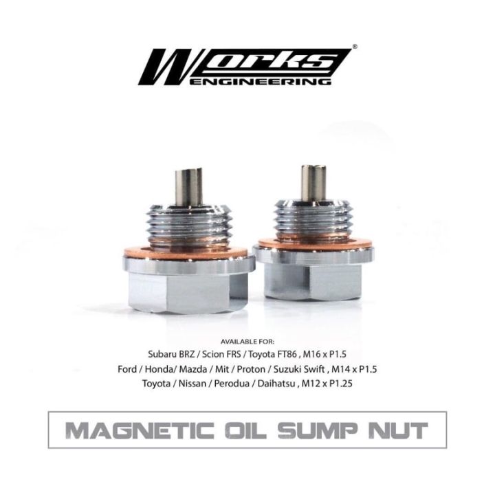works engineering Magnetic Oil Sump Nut แท้ USA น็อตอ่างน้ำมันเครื่อง ...