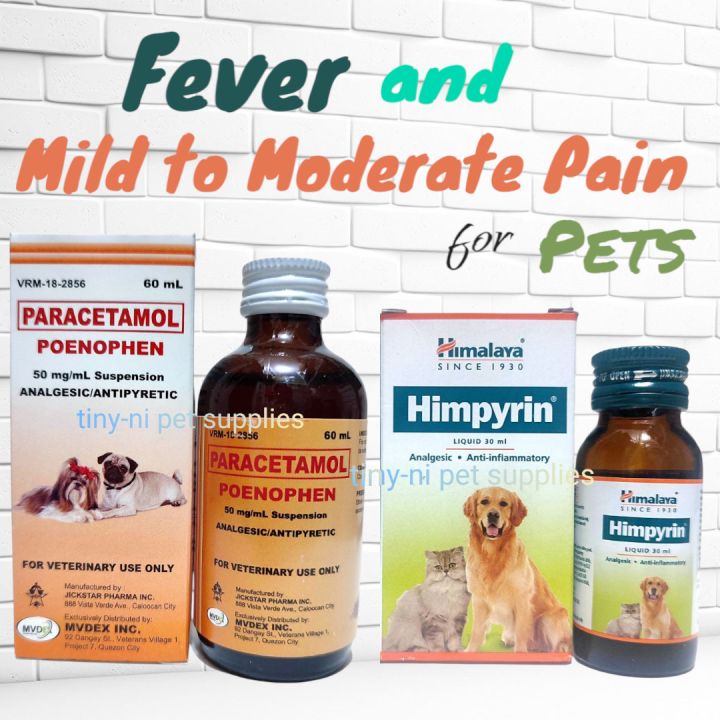 Fever and Mild to Moderate Pain for Pet Dogs and Cats| Poenophen (Dog ...