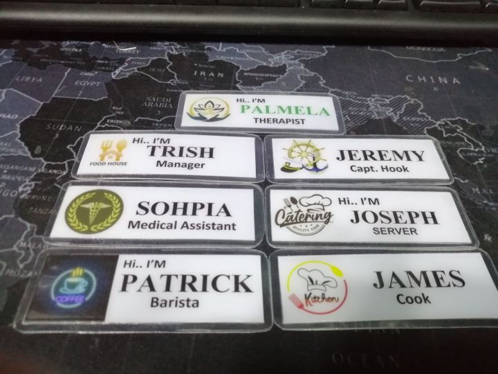 PVC NAME TAG, NAME PLATE WITH PRINT for schools, corporate events ...