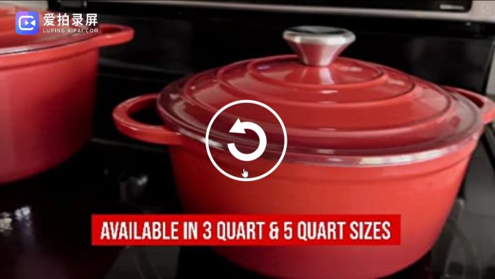 Enamel Cast Iron Dutch Oven,Bread Baking Pot with Self Basting Lid ...