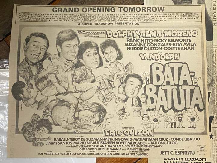 Old Vintage Newspaper Cut Out - Dolphy Alma Moreno Panchito Vandolph ...