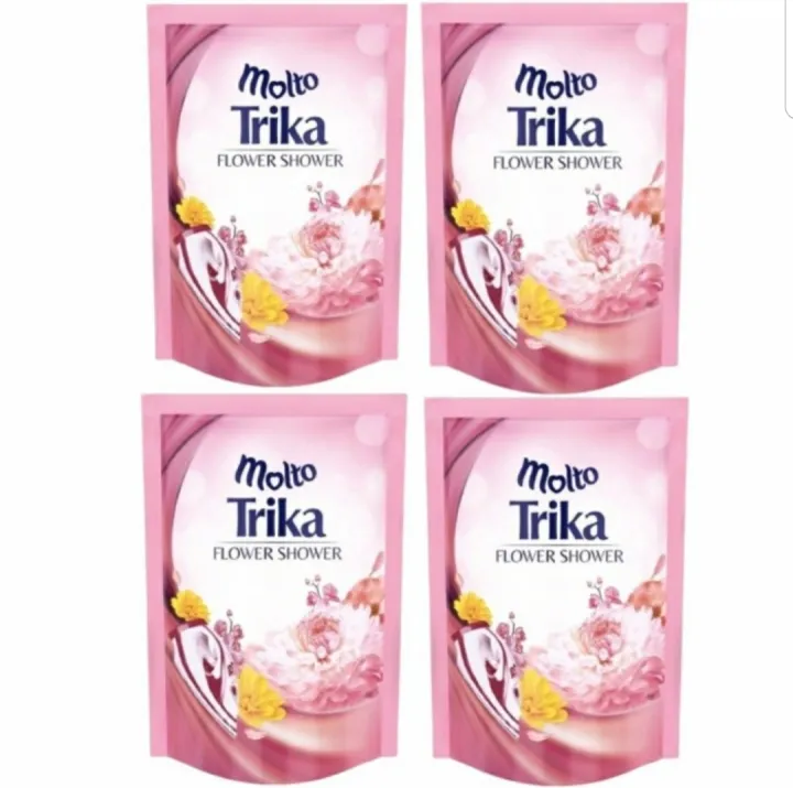 Molto Trika Flower Shower Pelicin & Pelembut Pakaian 400 Ml Paket 4 Pc ...