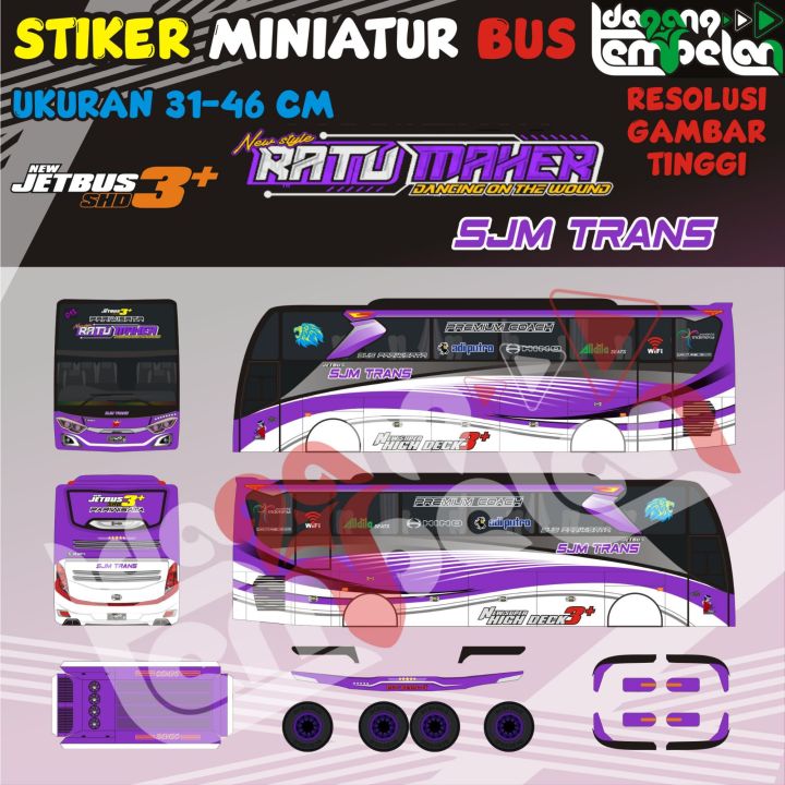 Stiker Miniatur Bus Saturn Pink | Armagedon | Ratu Maher | Lazada Indonesia