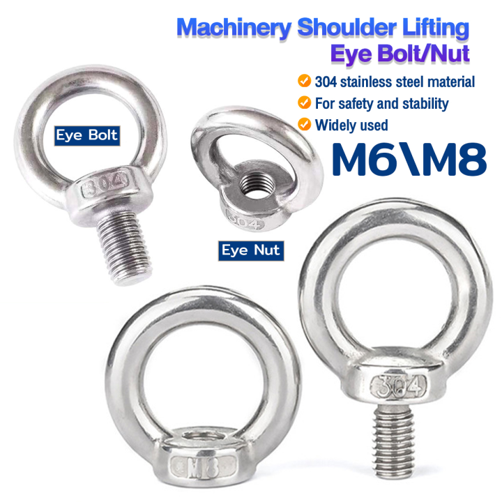 MaxPlus Lifting Eye nuts/Eye Bolt M6 M8 High Quality 304 Stainless ...