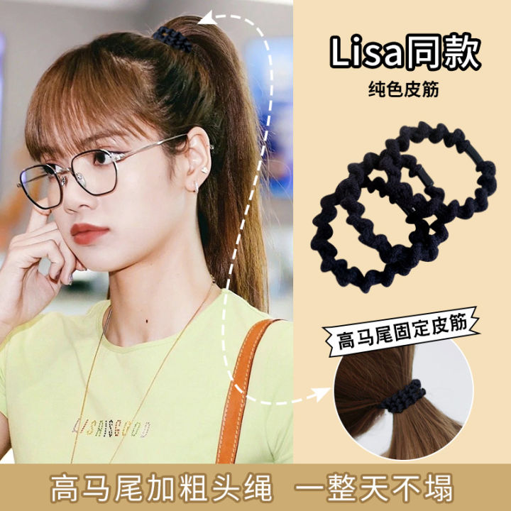 Women's High Ponytail Hair Ties Fixed Hair Bands Rubber Bands Head ...