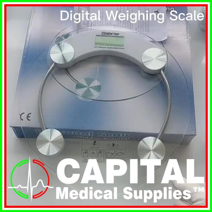 Digital Electronic Glass Weighing Scale Round Capacity 150kg (Primaplus ...
