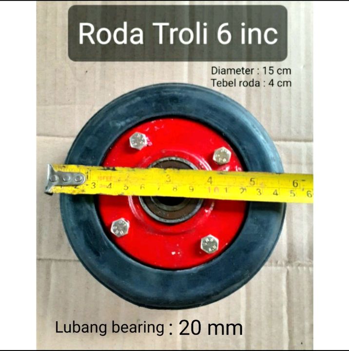 Roda troli/Trolly 6 inc double bearing/Trolli/Trolley/Lorry | Lazada ...