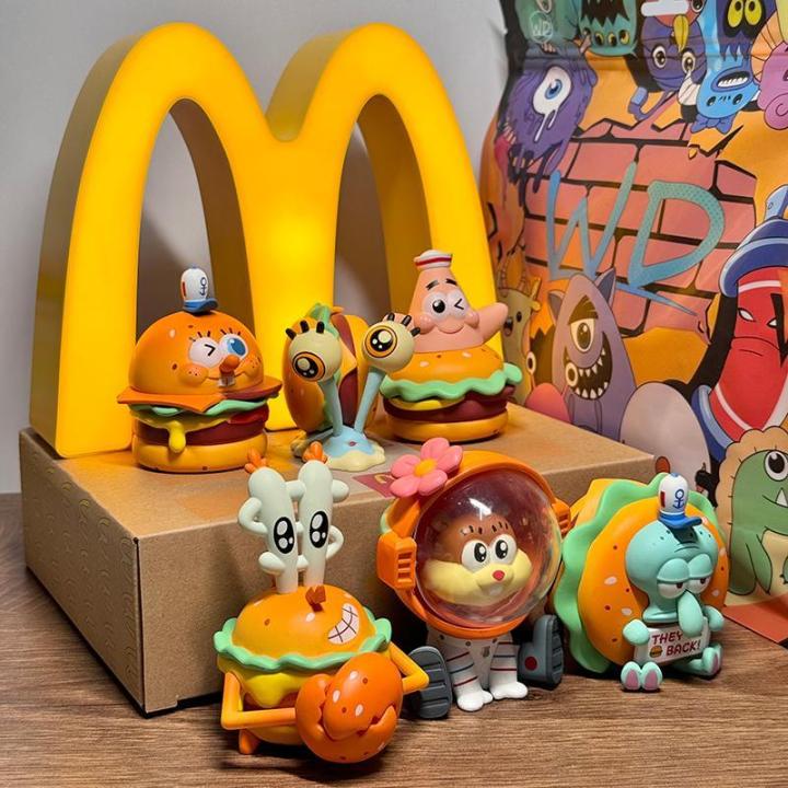 Spongebob Squarepants Blind Box 6 Delicious Crab Burger Pie Cute ...