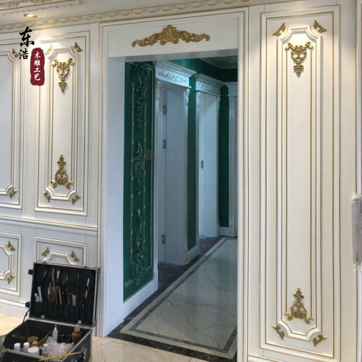 Dongyang Wood Carving Solid Wood Decorative European Style Wall Panel ...