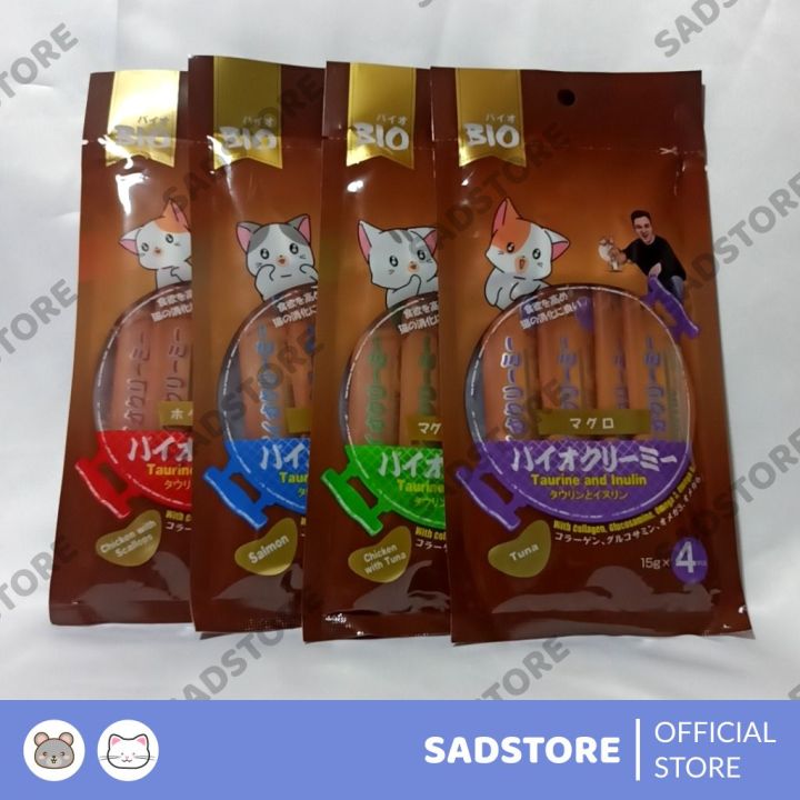 bio creamy cat treat snack cemilan kucing cat food | Lazada Indonesia