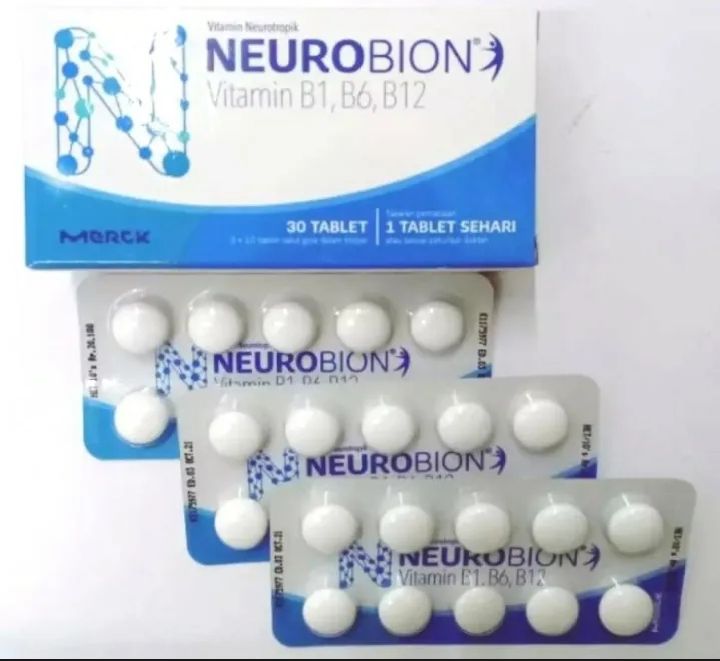 NEUROBION Strip isi 10 kaplet / Neurobion Putih Biru - Vitamin B1 B6 ...