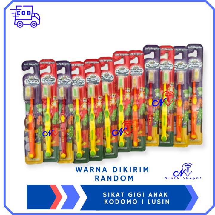 Paket Hemat 12 pc 1 Lusin Sikat Gigi Kodomo / Kodomo Curvy isi 3 pc/ Sikat Gigi Anak ...