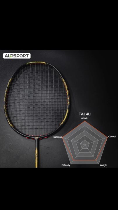 ALP TAJ 4U 35Lbs 7mm G5 Powerful Excalibur Golden Dragon Badminton ...