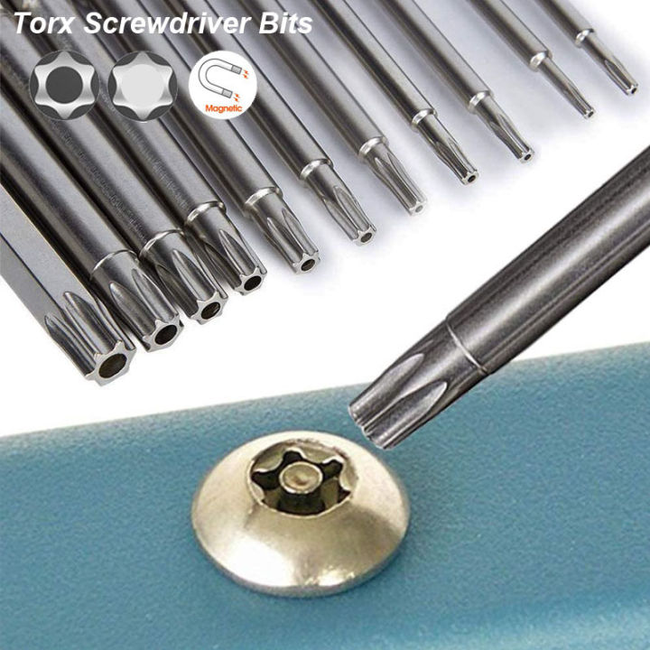 Torx Screwdriver Flat Head Tamper Proof Security Drill Bit Set for ...