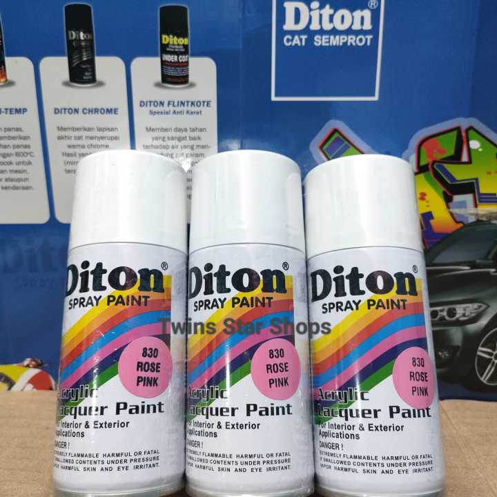 Pilok Pilox Cat DITON Rose Pink 830 Pink Muda Merah Muda Soft Pink ...