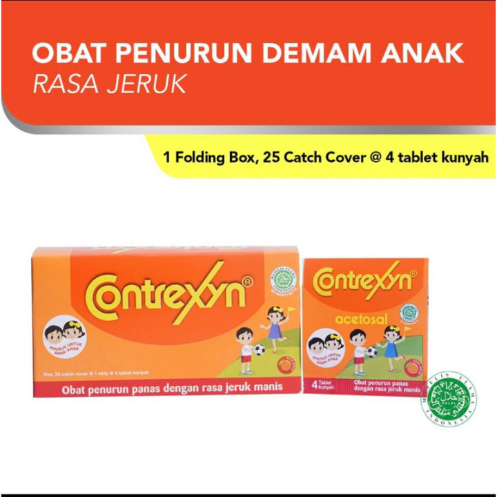Contrexyn 1 Box isi 25 Strip Penurun Demam anak | Lazada Indonesia