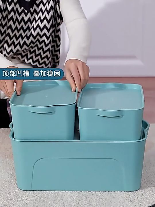 【Woody】Portable Handle Storage Box With Cover 4 in 1 Simple ...