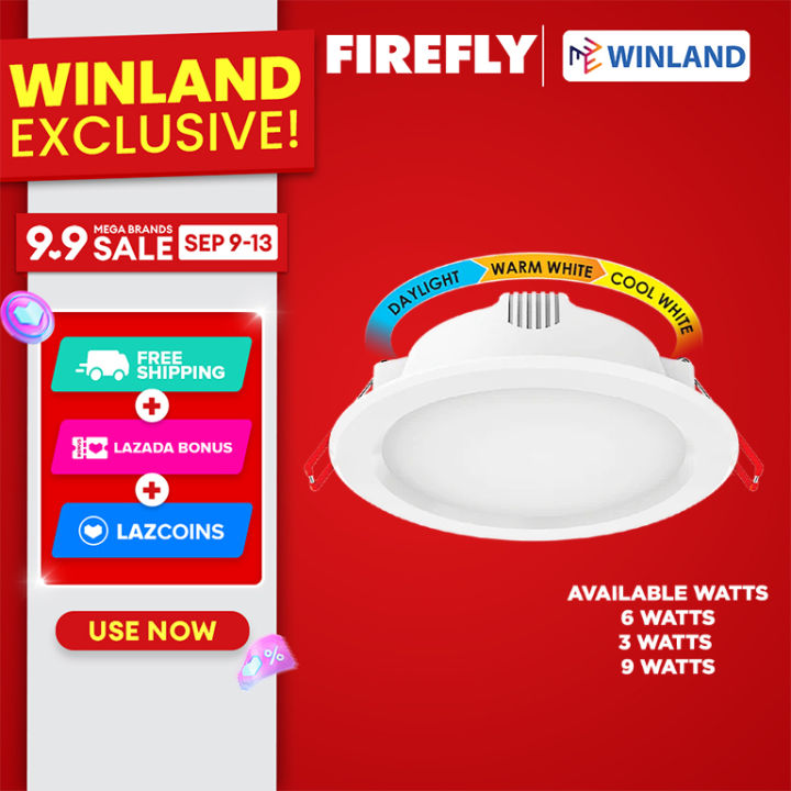 Firefly by Winland Basic Series Functional LED Downlights 3-Color ...