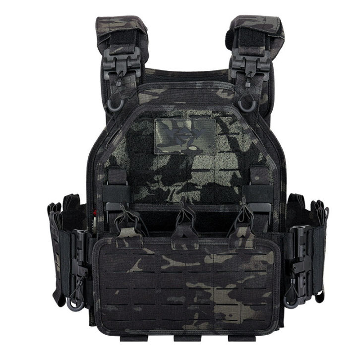 YAKEDA Tactical Vest for Men1000D Nylon Quick Release Laser-Cutting ...