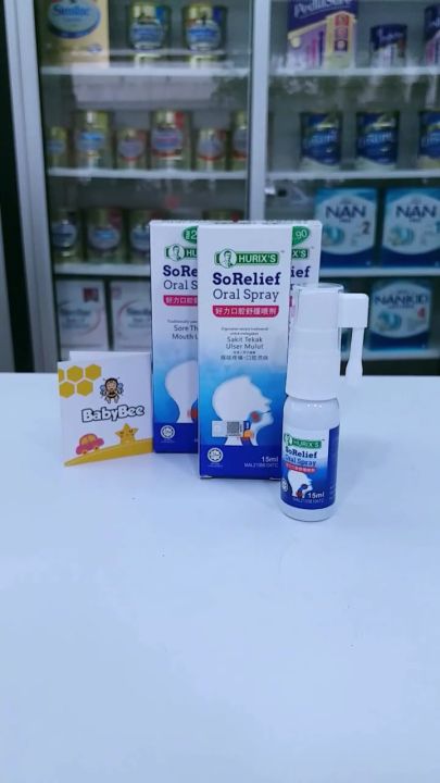 Hurix's SoRelief Oral Spray (15ml) - sore throat & mouth ulcer | Lazada
