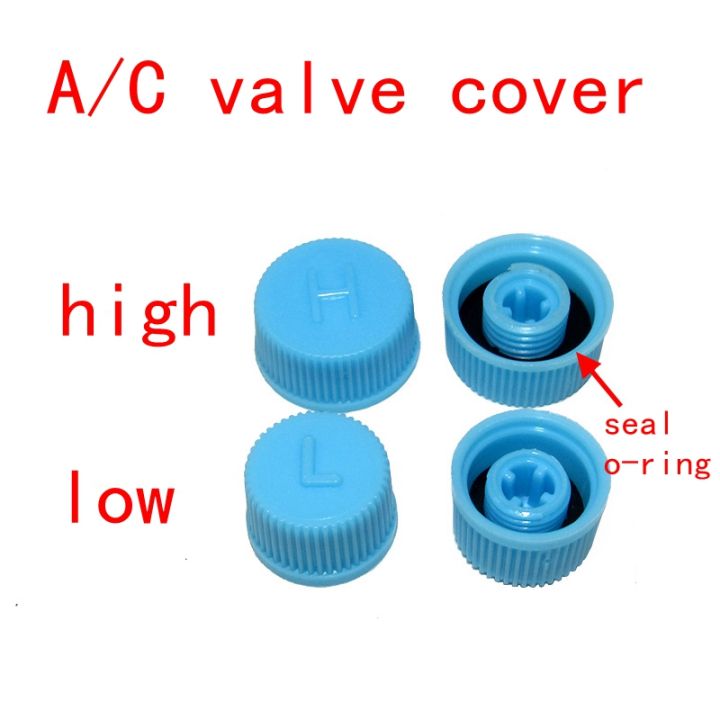 Car Air Conditioner Refrigerant Dust Cover Valve Core Caps High Low ...