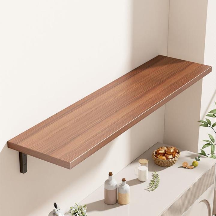 Partition Shelf Wall-Mounted One-Line Shelf Wall Hanging Wooden Shelf ...
