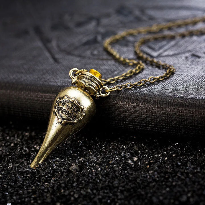 Harry Potter Lucky Charm Pendant Necklace Alloy Mini Medicine Bottle ...