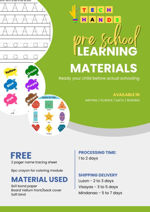 PRE SCHOOL LEARNING MATERIALS - PERSONALIZED | Lazada PH