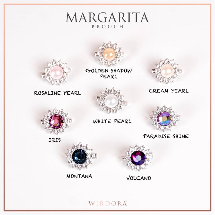 WIRDORA Margarita Baby Brooch Authentic Certified Crystal White Gold Baby Brooch 4 Months Local Manufacturer Warranty Paradise Shine Brooch Lazada Lazada