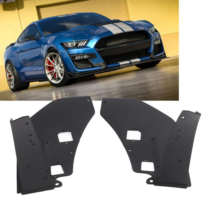 Pair of Front Bumper Corner Spoiler Black Prevent Collision Front Side ...