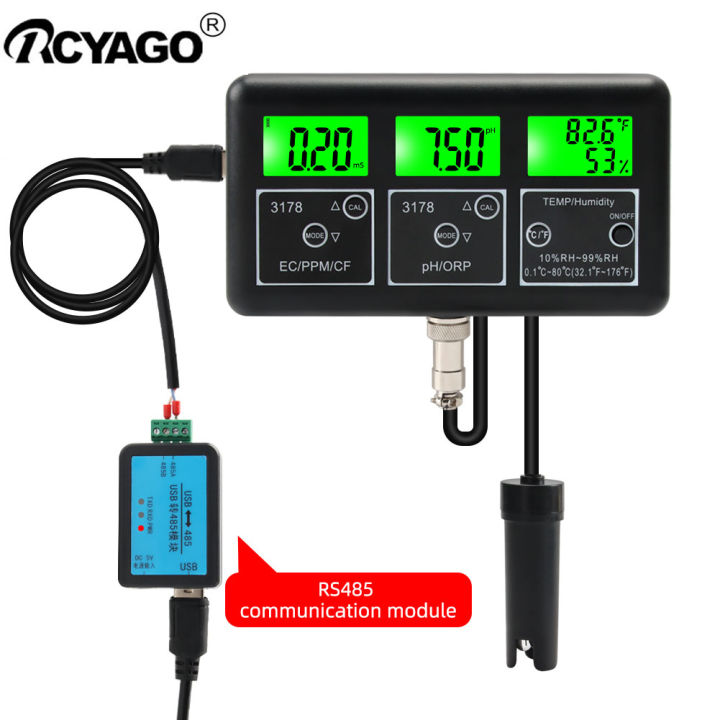 RCYAGO RS485-3178, Data Export Support, 7 in 1 EC TDS Meter for ...