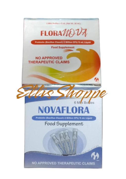 Novaflora / Floranova Probiotic Food Supplement Liquid 6 Mini Bottles ...