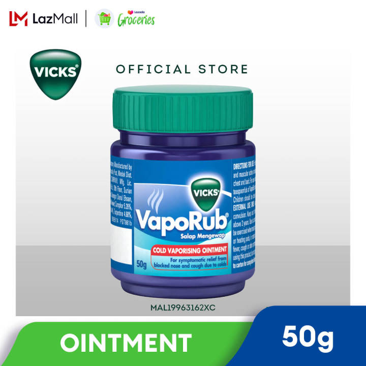 Vicks Vaporub Cold Vaporising Ointment 50g | Lazada