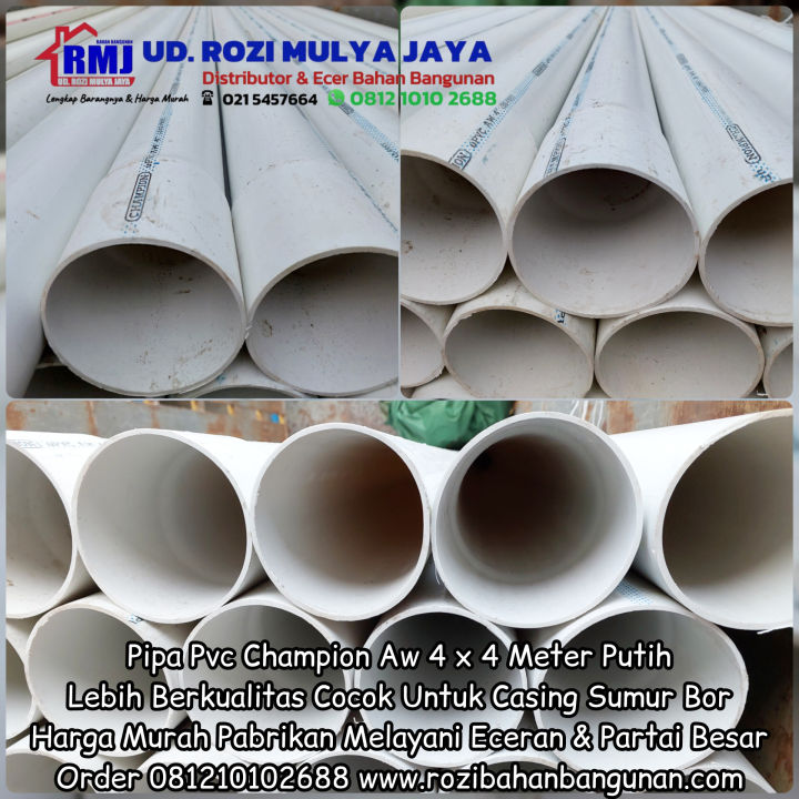 Pipa Pvc Champion Aw 4" x 4 Meter Putih | Lazada Indonesia