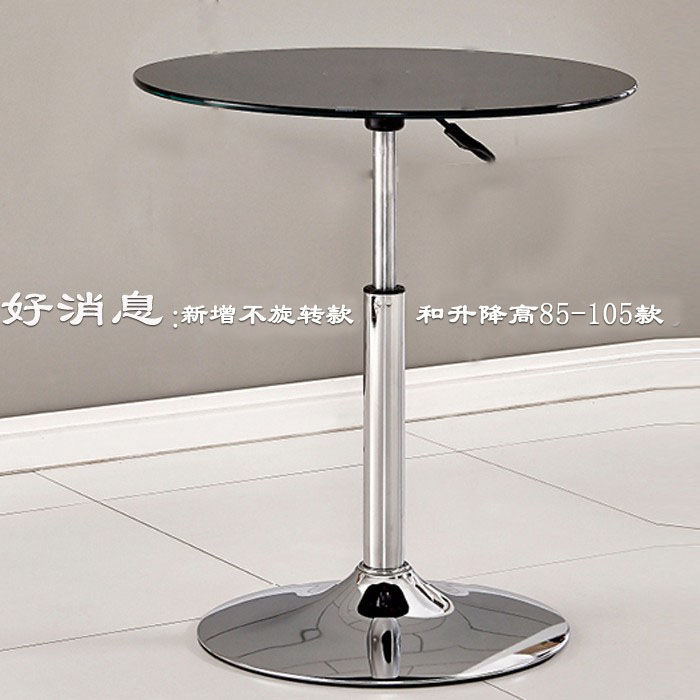 round Lifting Conference Table Tempered Glass Small round Table Balcony ...